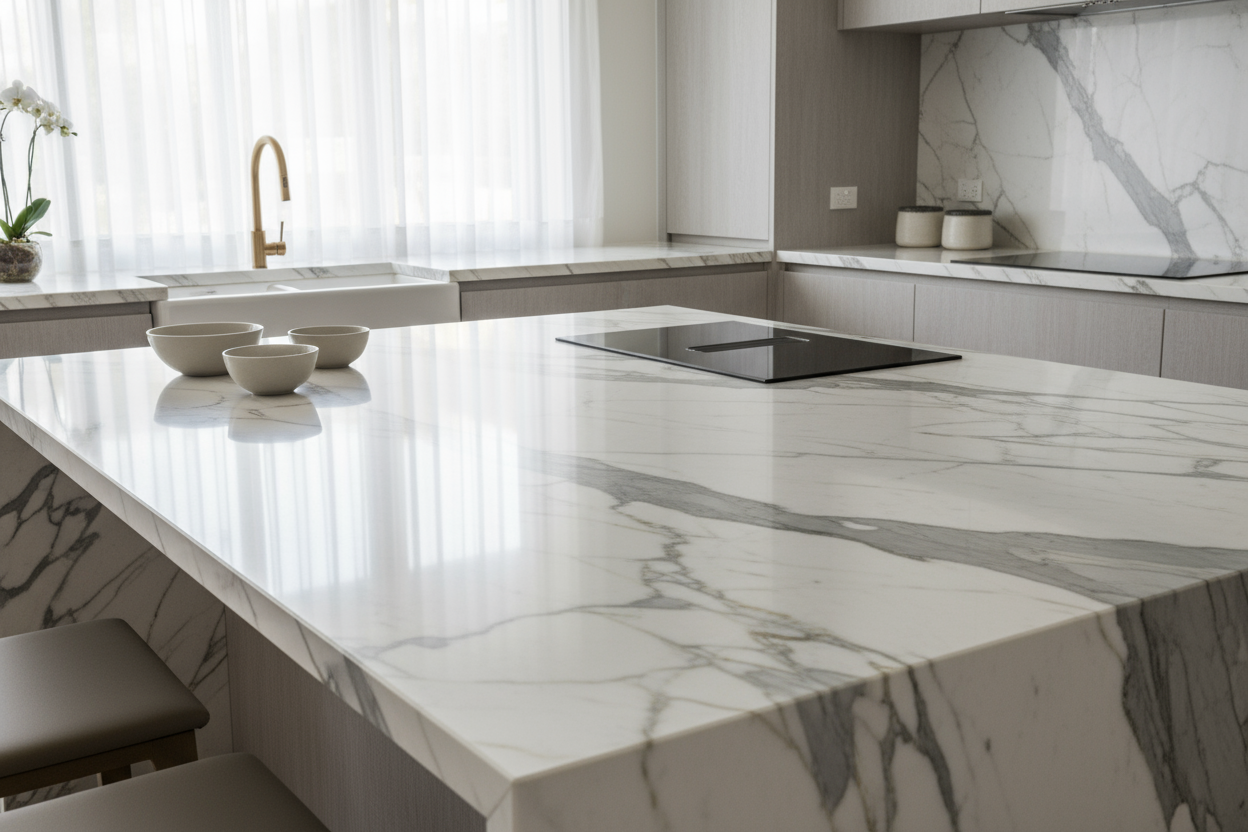 Marble Kitchen Worktops – Steve Bristow Stone Masonry
